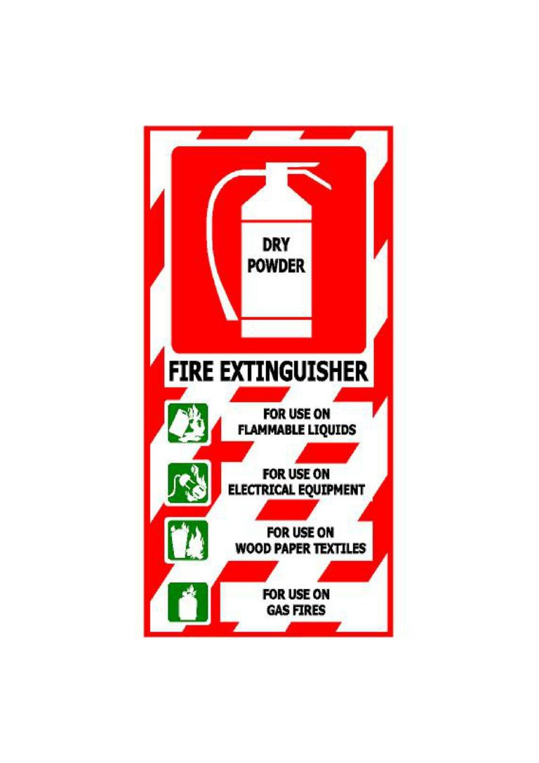 Safety Genius DRY POWDER FIRE EXTINGUISHER Sign