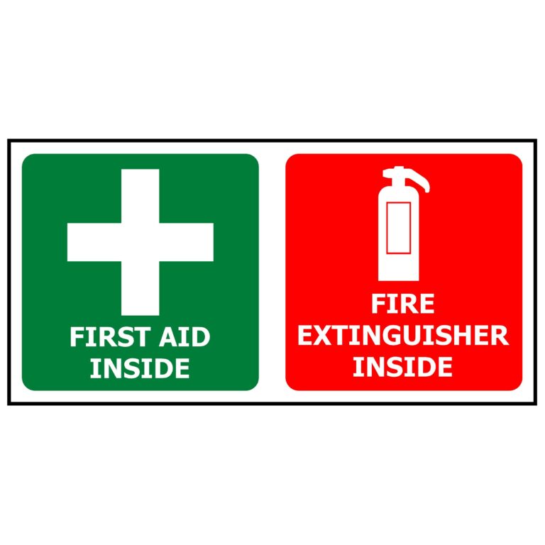 Safety Genius FIRST AID INSIDE | FIRE EXTINGUISHER INSIDE Vehicle ...