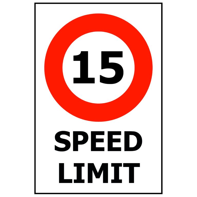 Safety Genius 15 SPEED LIMIT Sign