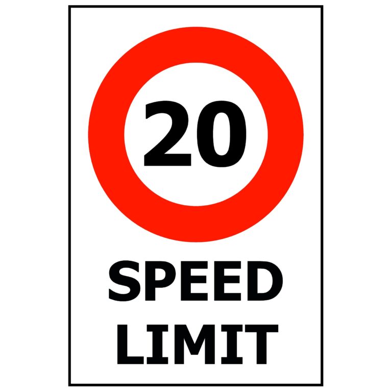Safety Genius 20 SPEED LIMIT Sign